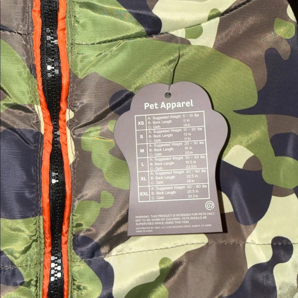 Little Paws Acres | Dog | Nwt Little Paws Acres Camouflage Zip Up ...